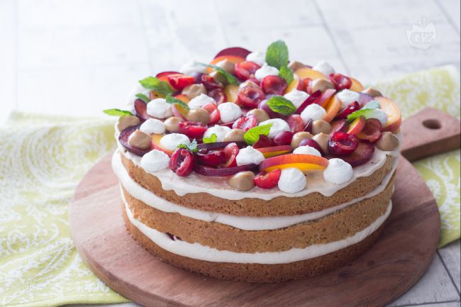 Gâteau d'été avec génoise intégrale - Recettes italiennes par ...