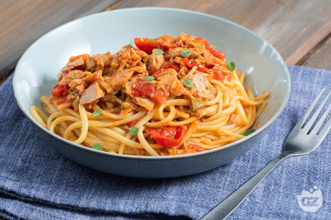 Linguine au thon et tomates cerises - Recettes italiennes par ...